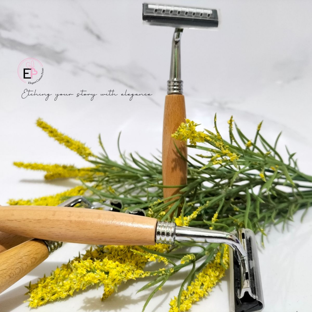 Wooden Razor with box_Beechwood Type | Shopee Philippines