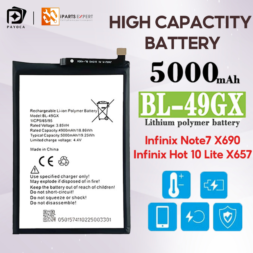 IPARTSEXPERT Original BL-9GX 45000mAh Battery For Infinix Note7 X690 ...