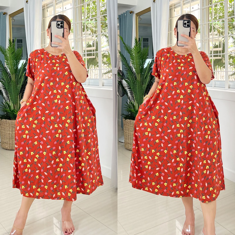 PLUS SIZE 2XL-3XL Midi Dress With Pocket | Shopee Philippines