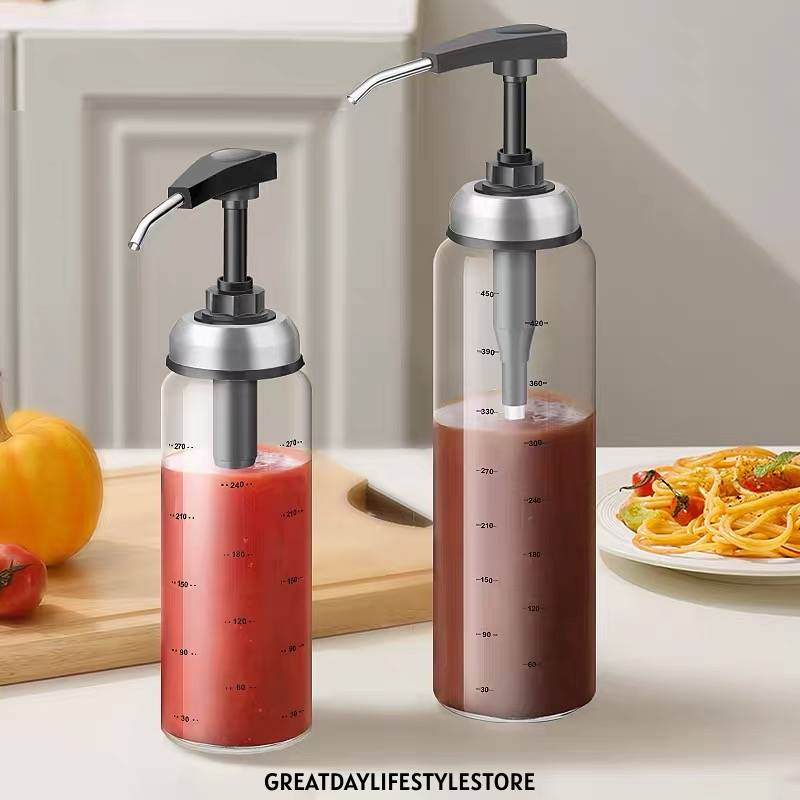 DURABLE GLASS Condiment or Syrup Pump with Bottle | Shopee Philippines