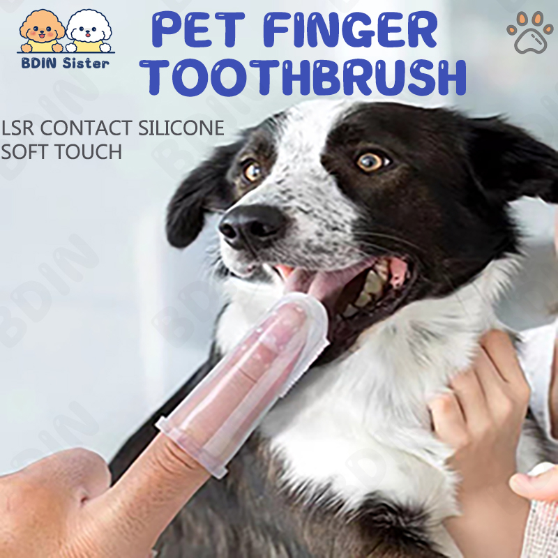 Dog Toothbrush Pet Finger Toothbrush Silicone Oral Care Cat Toothbrush ...