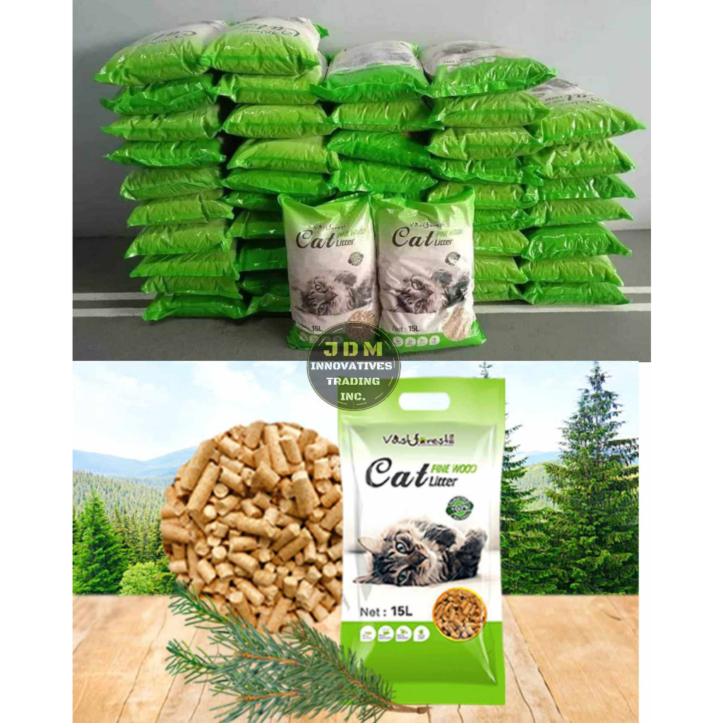 VAST FOREST PINE WOOD CAT LITTER 15L | Shopee Philippines