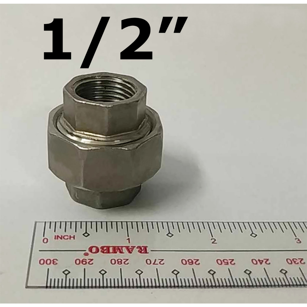 SS UNION PATENTE 1/2" X 150# SCH40 THREADED SCREW TYPE STAINLESS STEEL ...