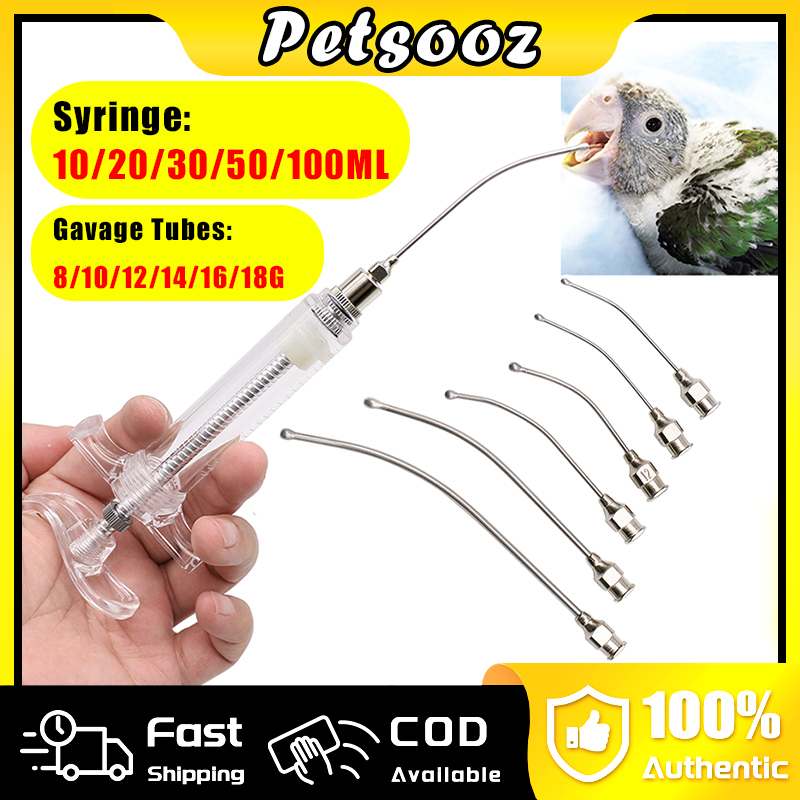 Bird Handfeeding Syringe with Stainless Steel Feeding Gavage Tubes ...