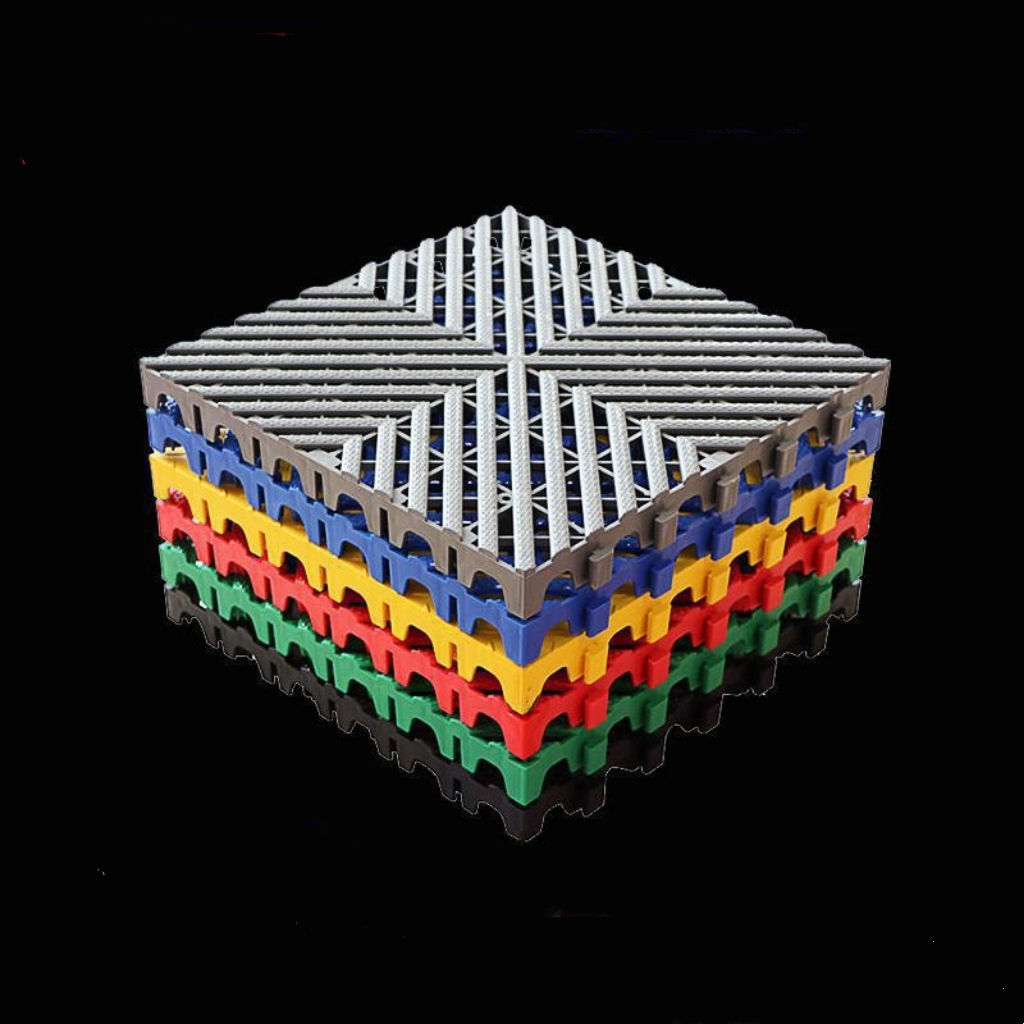 Outdoor Modular Interlocking Multi-Use Plastic Deck Tile Self-Draining ...