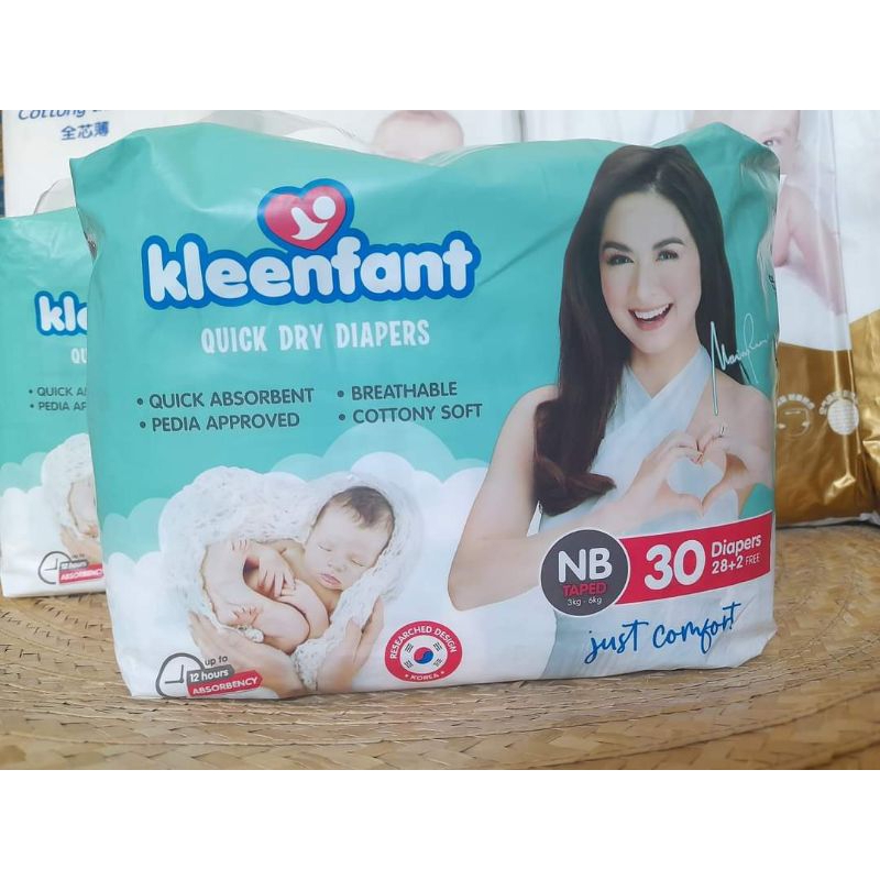 Kleenfant Newborn Diaper 30pcs | Shopee Philippines