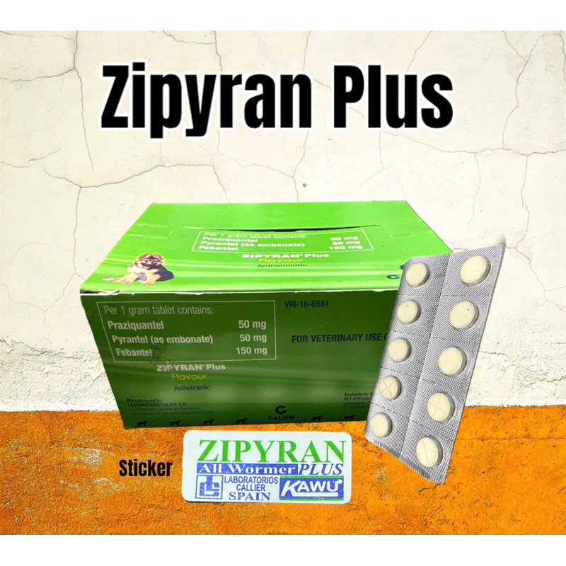 ZIPYRAN PLUS Dewormer Sold per 1 Tablet w/ Sticker | Shopee Philippines