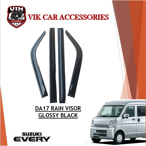 DA17 Glossy Black Rain Visor Suzuki Every DA17V and DA17W Nissan DR17 ...