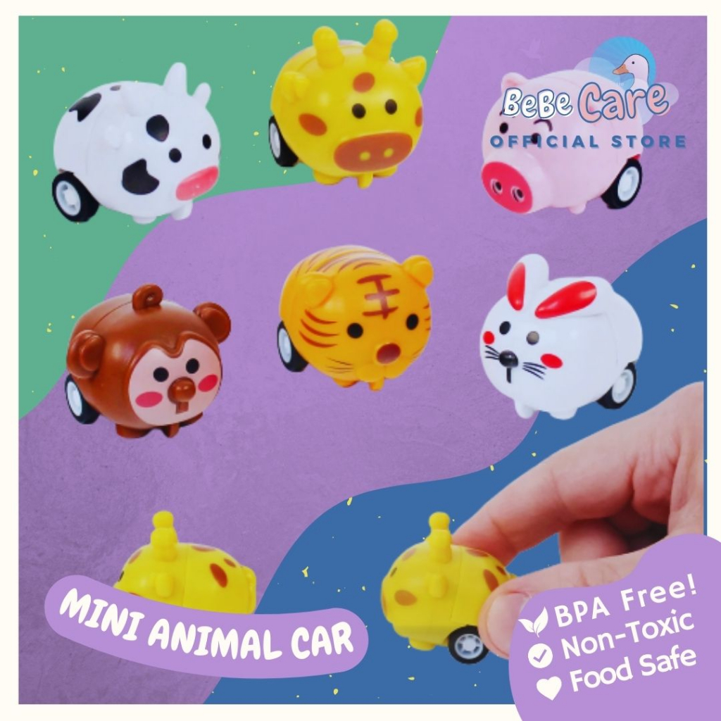 Bebecare Mini Pull-Back Animal Cars Educational Toys BT0050 | Shopee ...