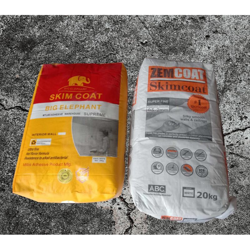 Skim Coat sold per Bag Zemcoat 20 kls Elephant 20 kls | Shopee Philippines