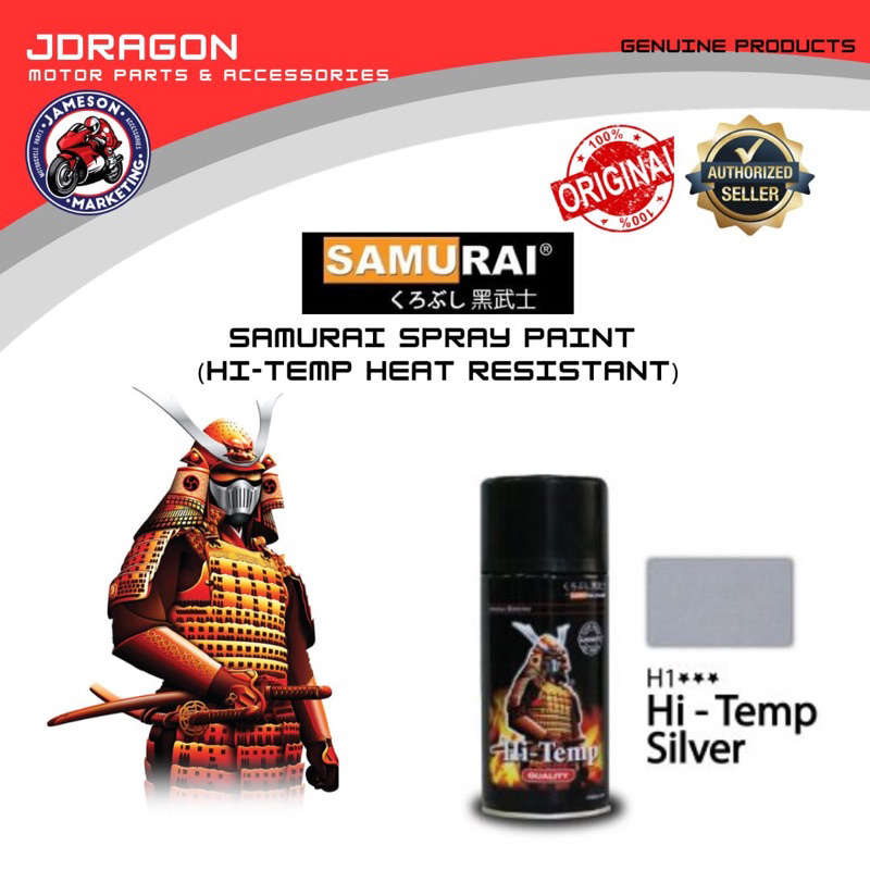 ORIGINAL SAMURAI PAINT H1*** HI-TEMP SILVER 300ml | Shopee Philippines