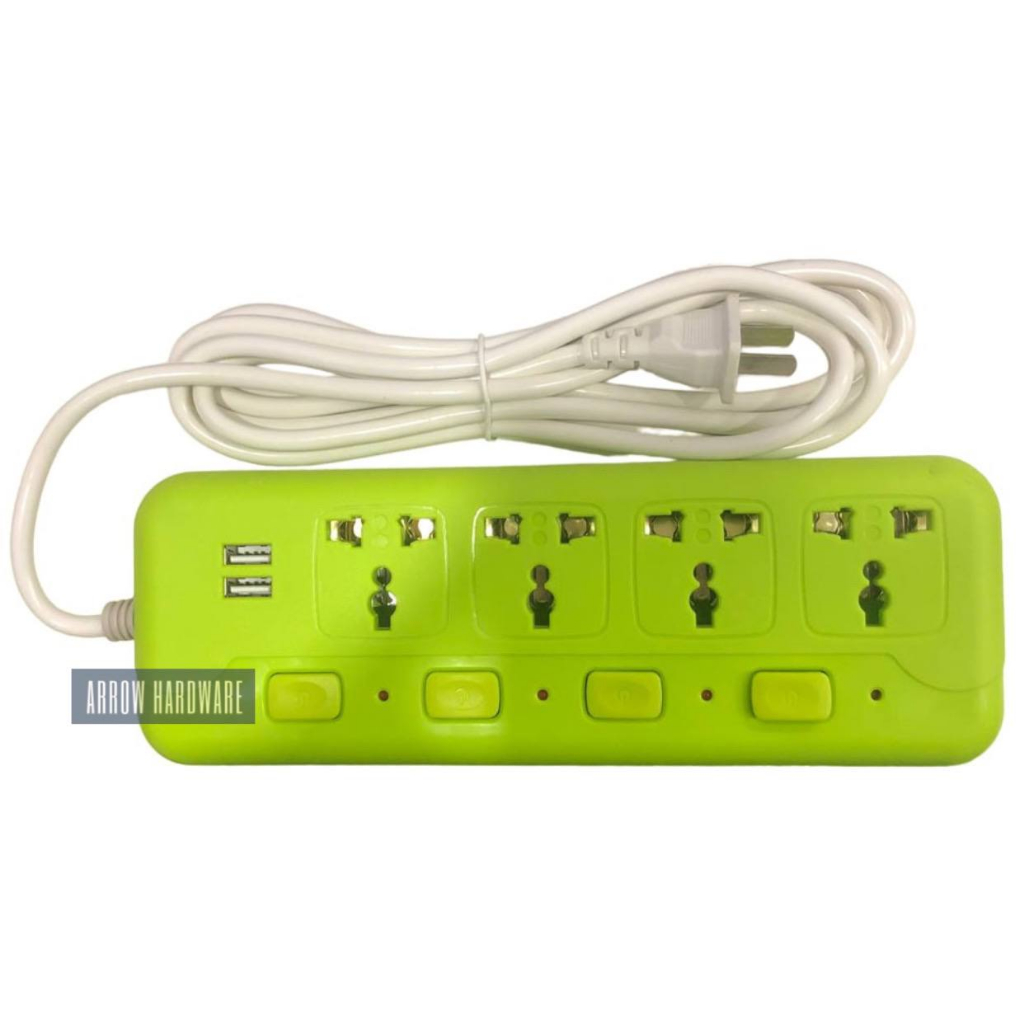 Heavy Duty Extension Cord With Multiple Universal Socket and 2 USB Port ...