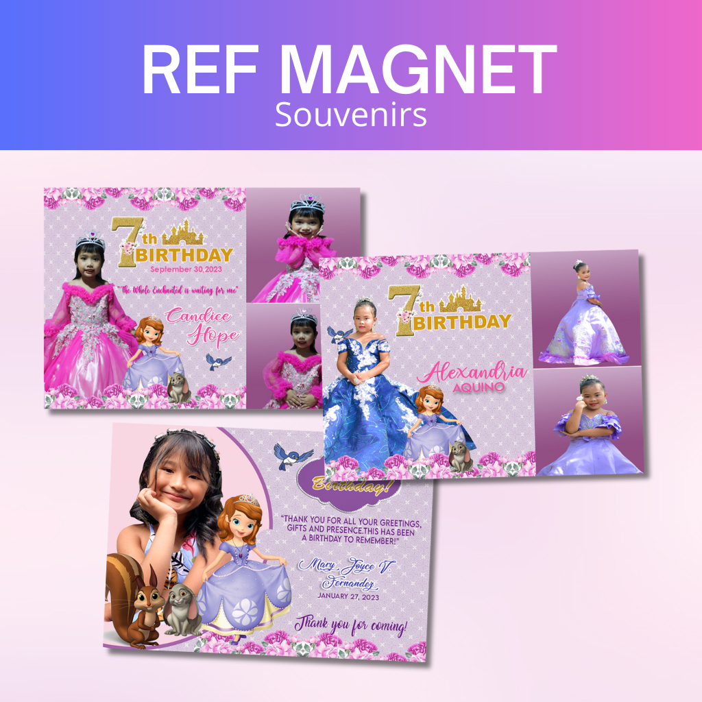 Birthday Ref Magnet souvenir for girl/Fridge /SOFIA THE FIRST | Shopee ...