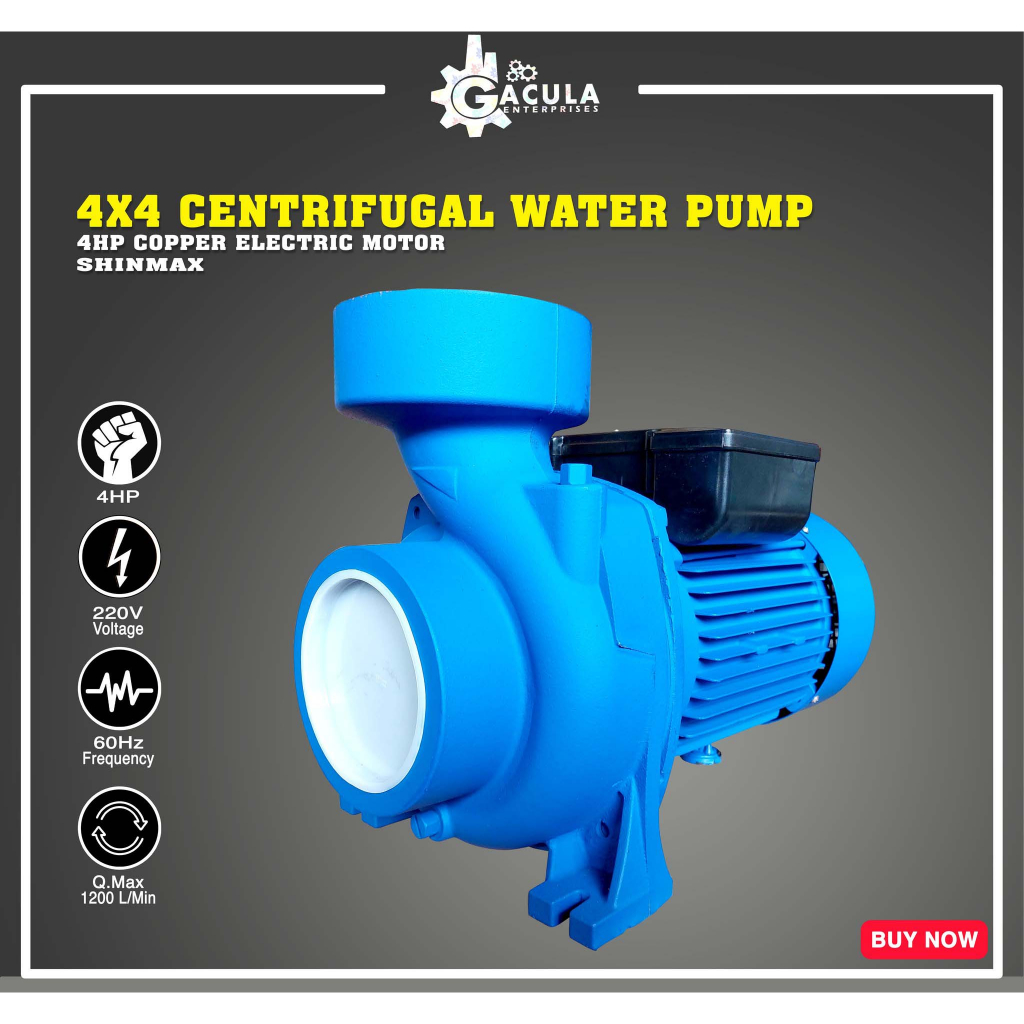Centrifugal Electric Water Pump 4x4 4hp By Shinmax | Shopee Philippines