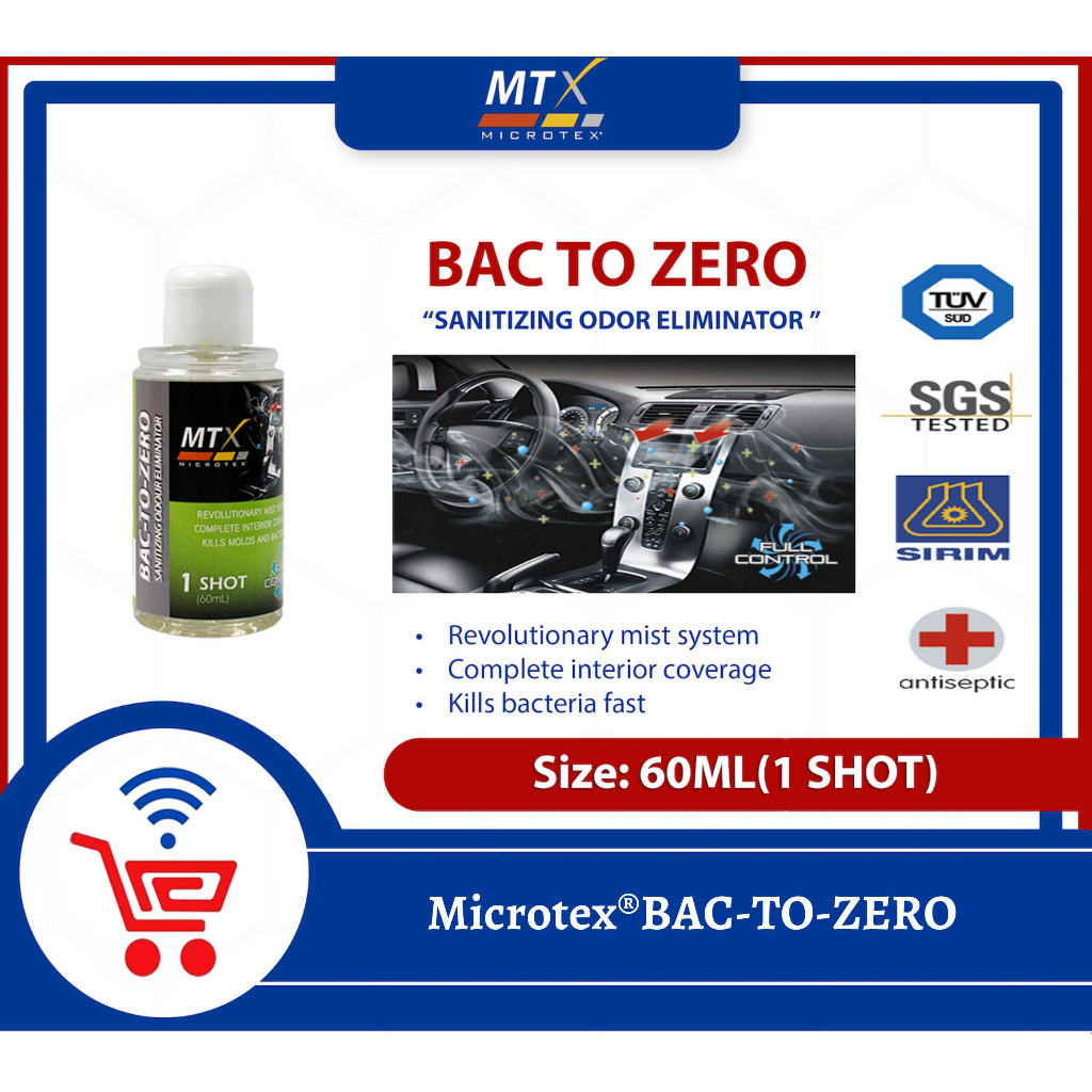MTX BAC-TO-ZERO Sanitizing Odour Eliminator 60 mL | Shopee Philippines