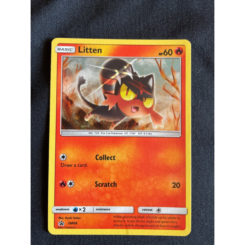 Litten pokemon card SM08 promo card | Shopee Philippines