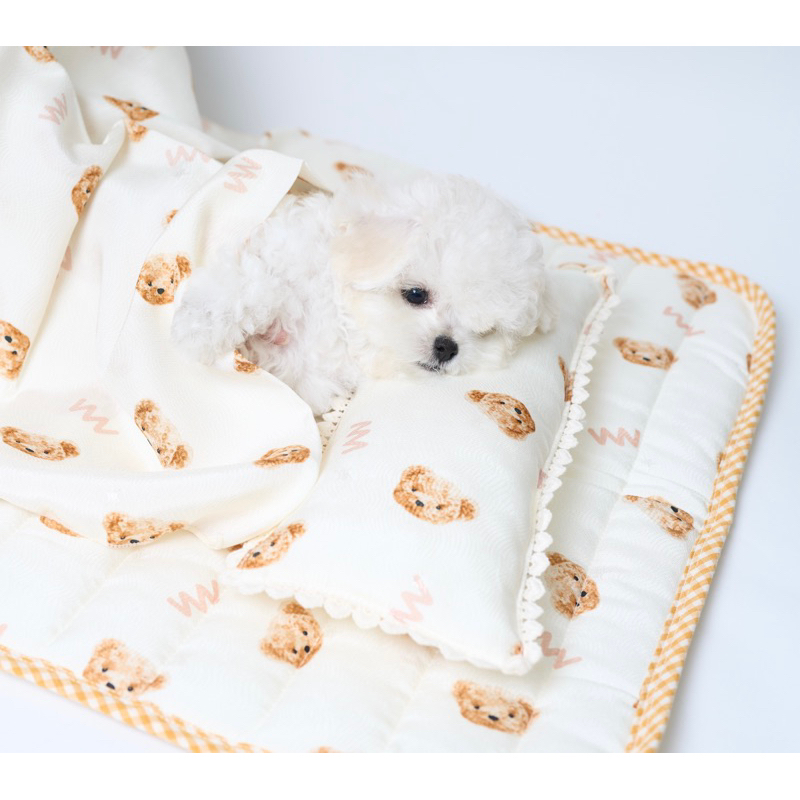 【Pretty Bubble Dog】 Teddy Bear Blanket & Pillow Set for Dogs & Cats ...