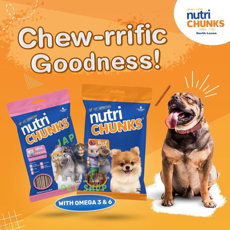 Nutri Chunks Protein Sticks Dog Treats 70grams | Shopee Philippines