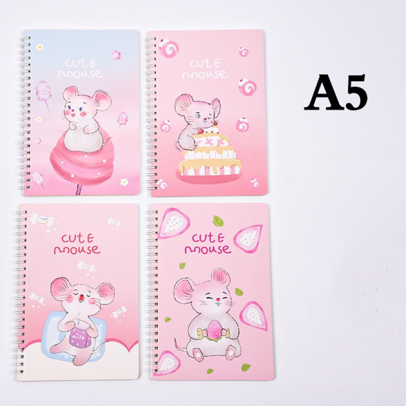 1 pcs 60 Sheets A5 Coil Book Student Portable Simple Horizontal Line ...