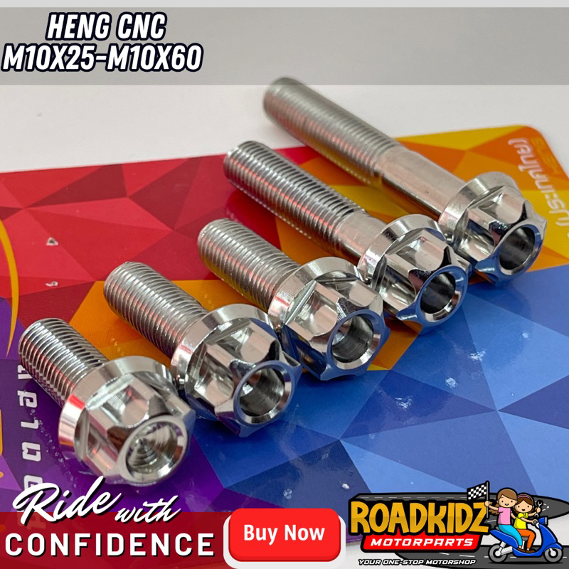 HENG CNC FINE BOLTS M10x20 - 10x60 1 PIECE (PER PIECE) | Shopee Philippines