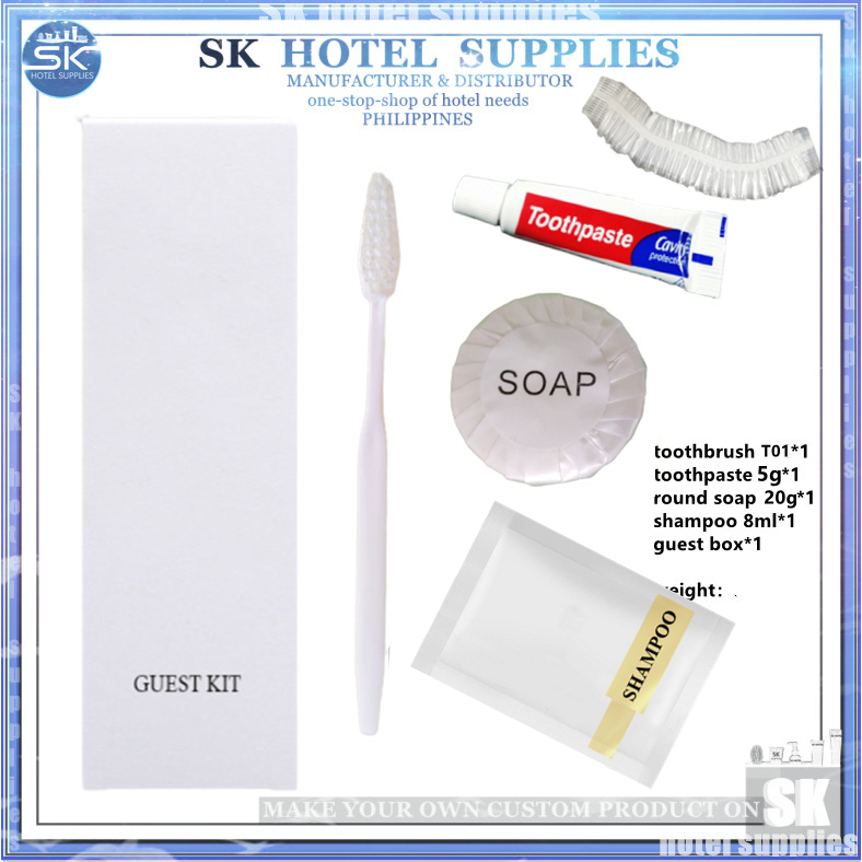 Hotel Guest Kit Set with shower cap【SK hotel amenities】 | Shopee ...