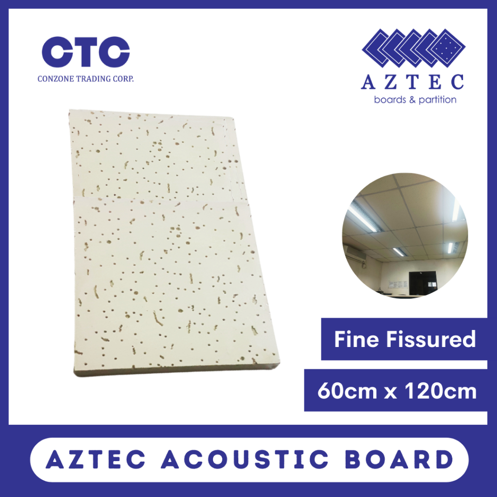 Aztec Acoustic Board - 60cm x 120cm (Fine Fissured) - Ceiling Board ...