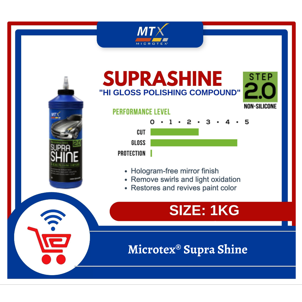 Microtex MTX Supra Series SupraSHINE Hi-Gloss Polishing Compound 1000g ...
