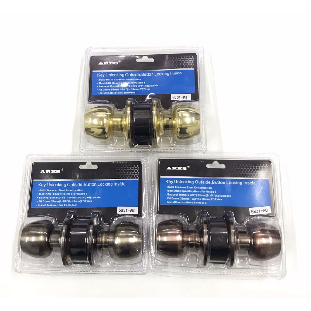 Cod DOORKNOB LOCKSET W/ 3PCS KEYS Cylindrical Door Knob Entrance ...