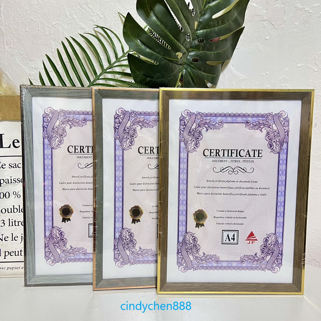 A4/8.5x11/8x12/8.5x13 PVC wooden color CERTIFICATE FRAME A4 Photo frame ...