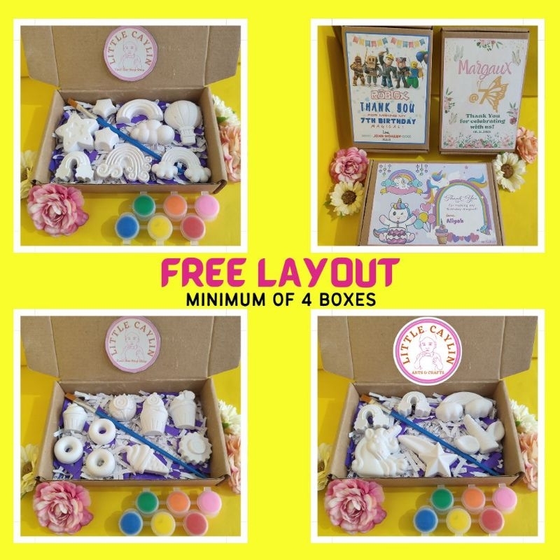 Mini Plaster Painting Set (with box and paint) | Shopee Philippines
