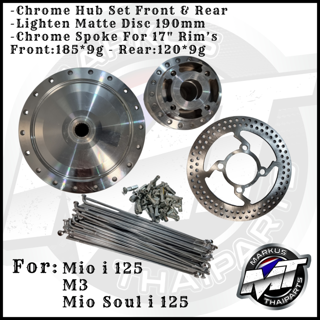 Hub , Disc , and Rios Set for Mio i 125 - M3 - Mio Soul i 125 17" Rim's ...