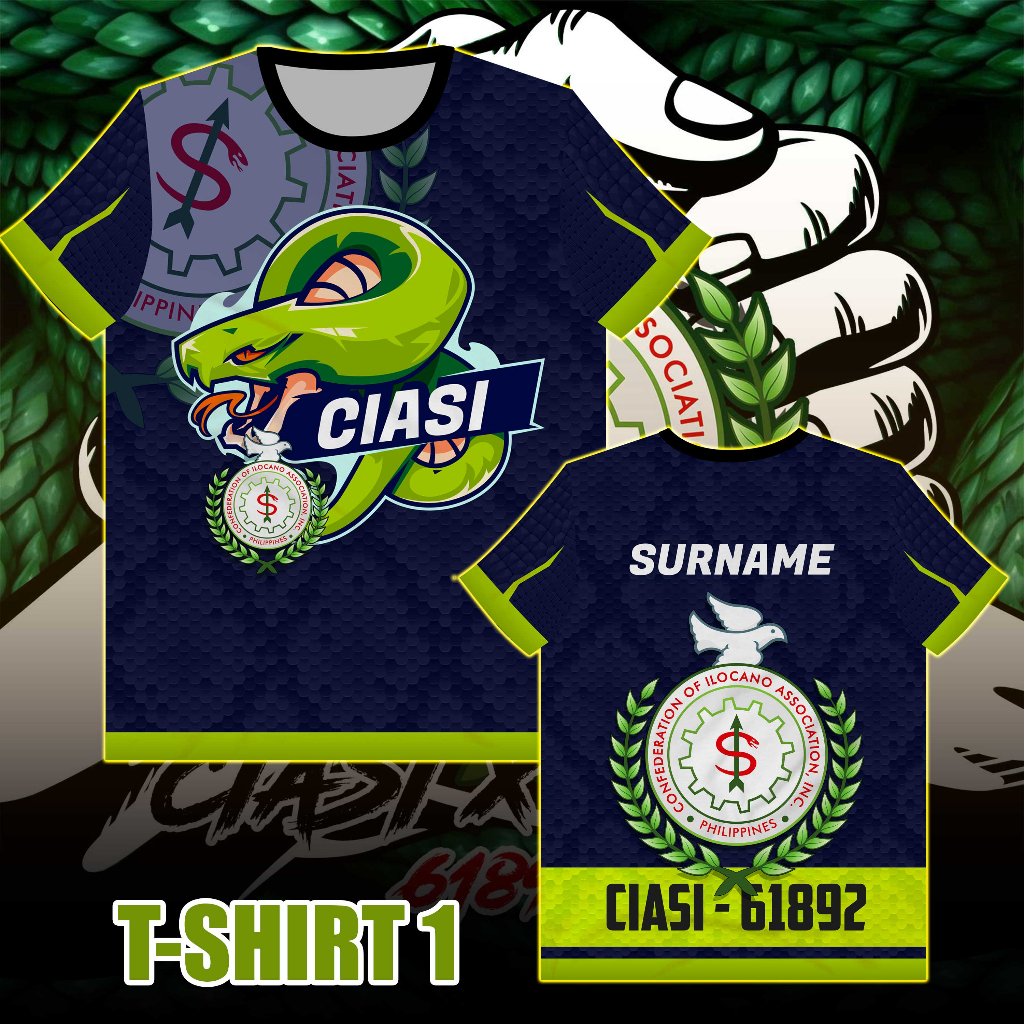 Ciasi Full Sublimation Tshirt/LongSleeves Design 1 | Shopee Philippines