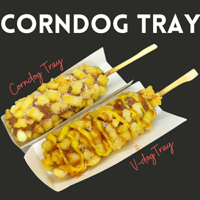 CornDog V-Dog Tray Hotdog Trays 100pcs Plain only | Shopee Philippines