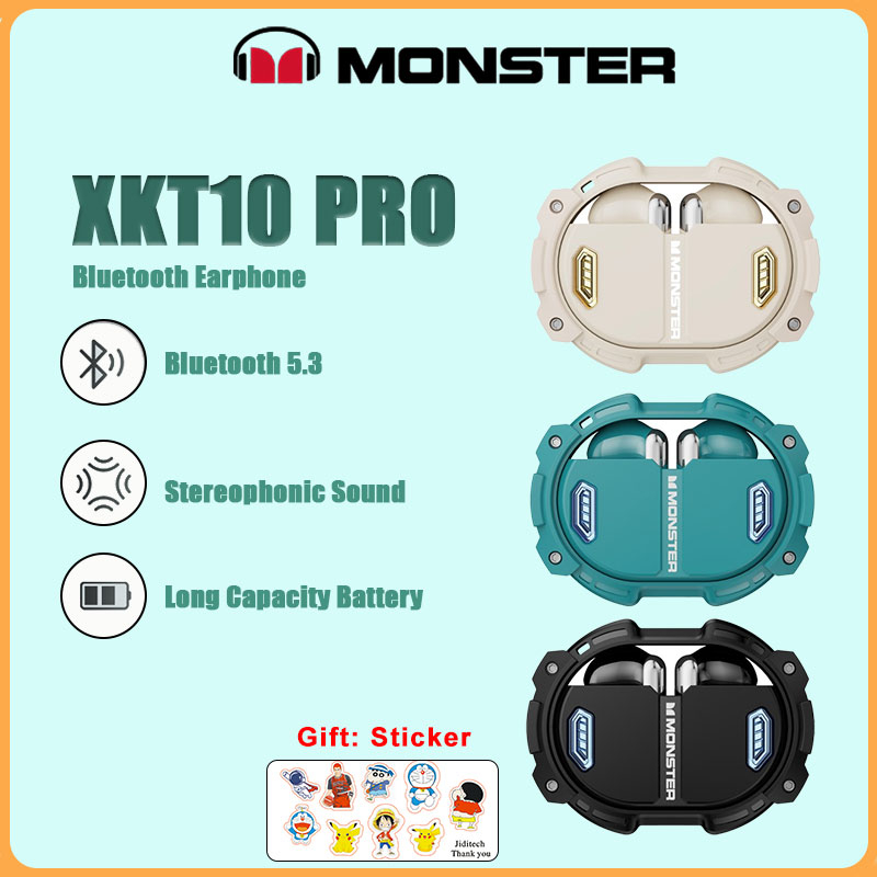 Monster XKT10 Pro BT5.3 Wireless Bluetooth Headset Sports Earphones ...