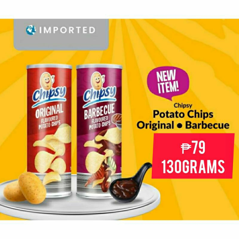Chipsy Flavoured Potato Chips 130Grams(Original, Barbecue, Sour Cream ...