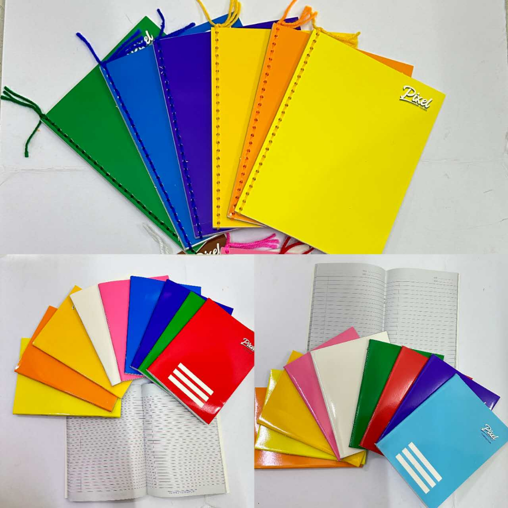 10PCS Pixel Neon Notes Sprial with yarn /Wrting /Composition | Shopee ...