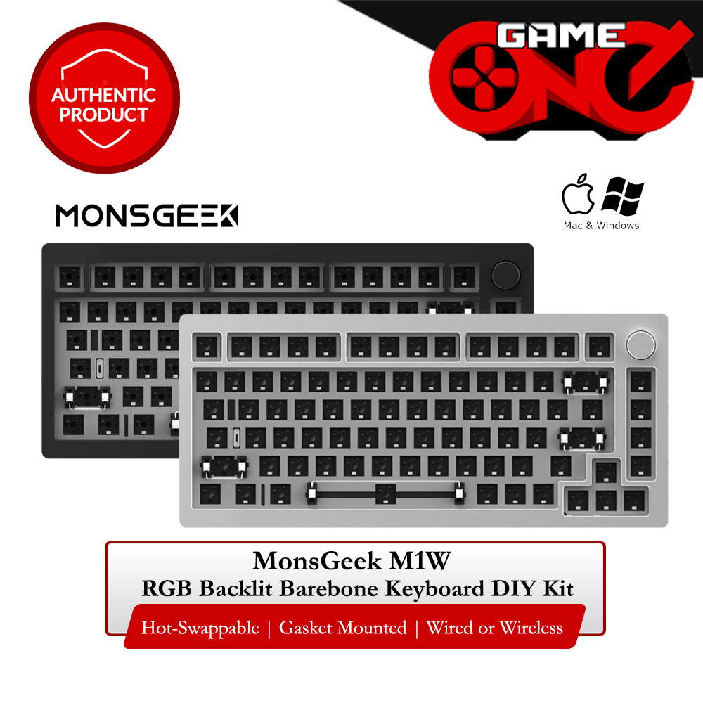 MonsGeek M1W Multi-mode 75% 82-Key Gasket-mounted RGB Backlit Barebone ...
