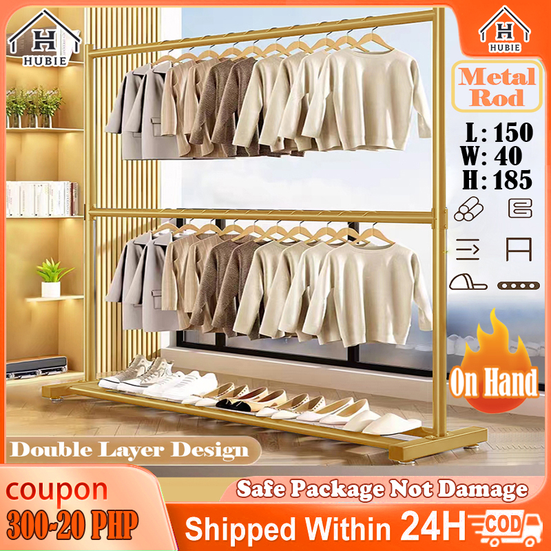 Sampayan Stainless Drying Hanger Double Layer Metal Clothes Hanger 60 ...