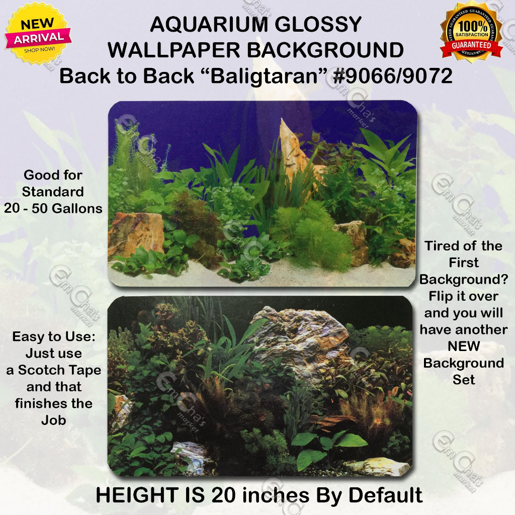 JTC Aquarium Background LARGE "Baligtaran" #9066/9072 Vinyl for 20-50 Gallon(wpp2)Aquarium ...