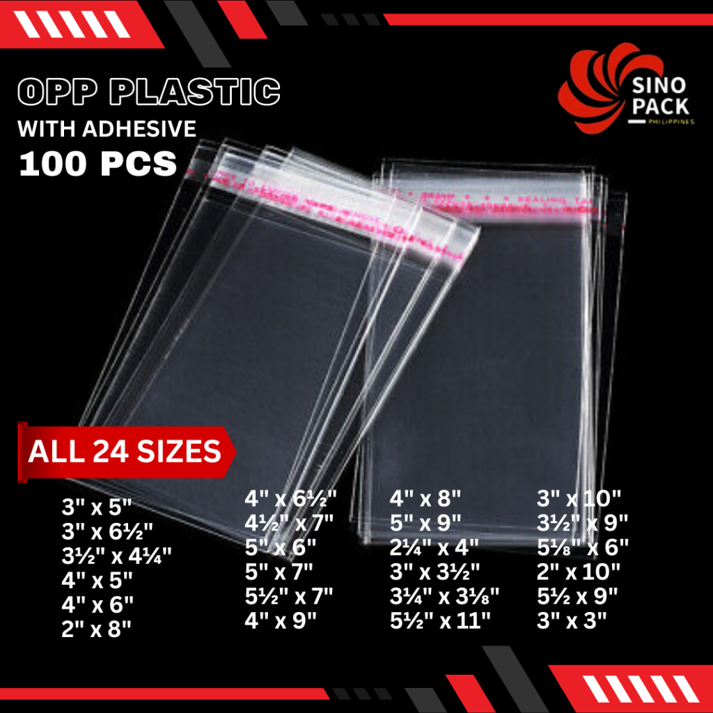 100pcs Opp Plastic With Adhesive Opp Plastic Packaging Opp Plastic ...