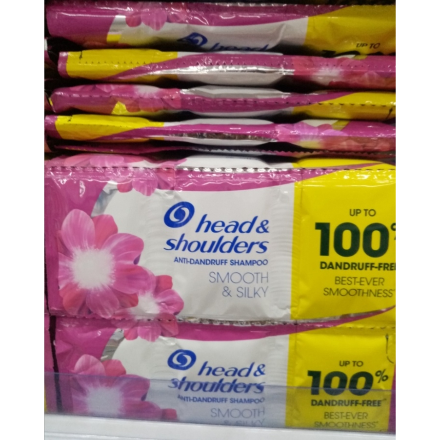 HEAD AND SHOULDERS PINK SHAMPOO ANTI-DANDRUF SHAMPOO 12X12ml | Shopee ...