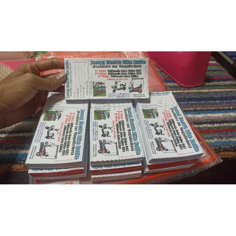 Raffle Ticket Stub Customized 100pcs per PAD Personalized Raffle Stub ...