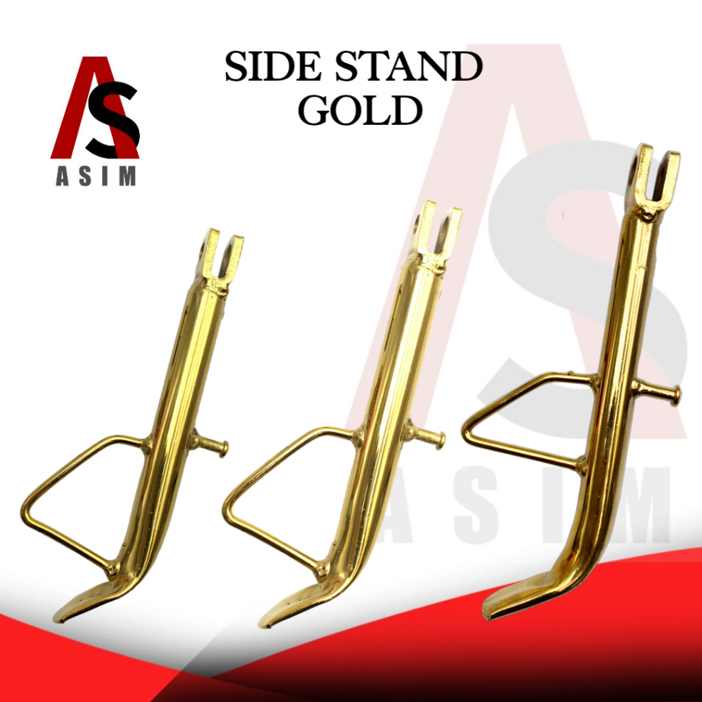 ASIM MOTORCYCLE UNIVERSAL SIDE STAND GOLD 16CM 18CM 20CM ALLOY | Shopee ...