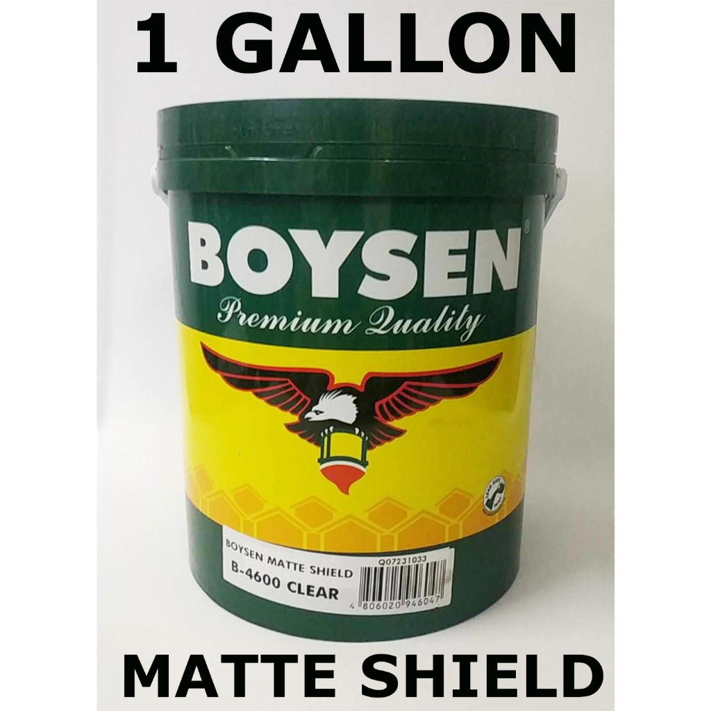 ( 4 LITER ) BOYSEN MATTE SHIELD CLEAR B-4600 == 1 GALLON == MATT SHIELD ...