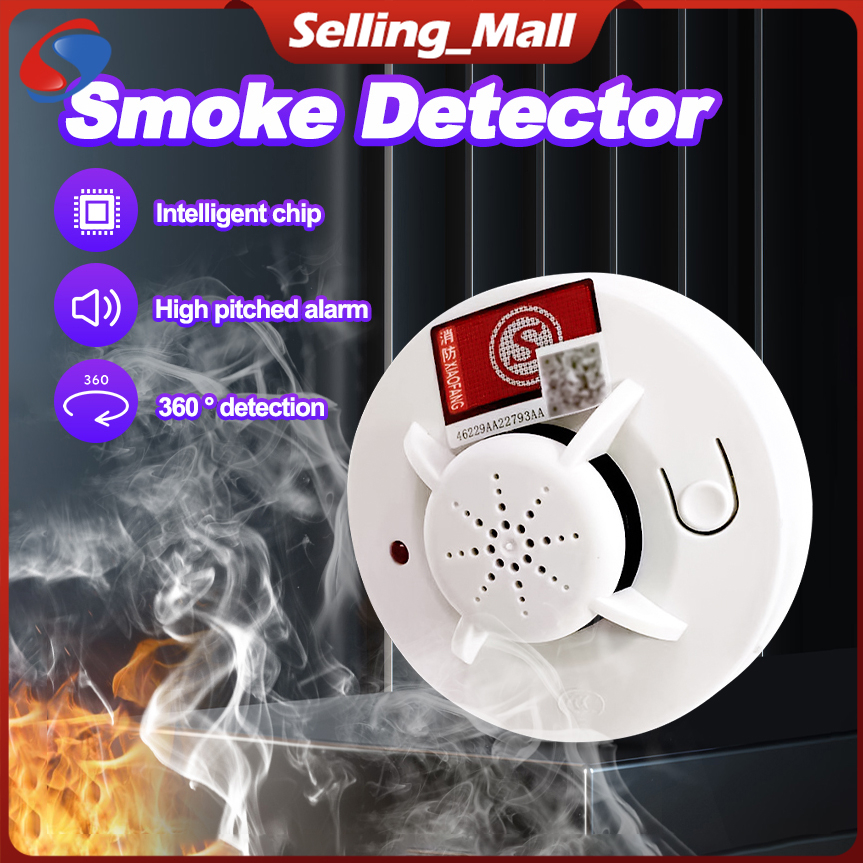 Smoke Alarm Wireless Detector Fire Sensor High Sensitivity Home ...