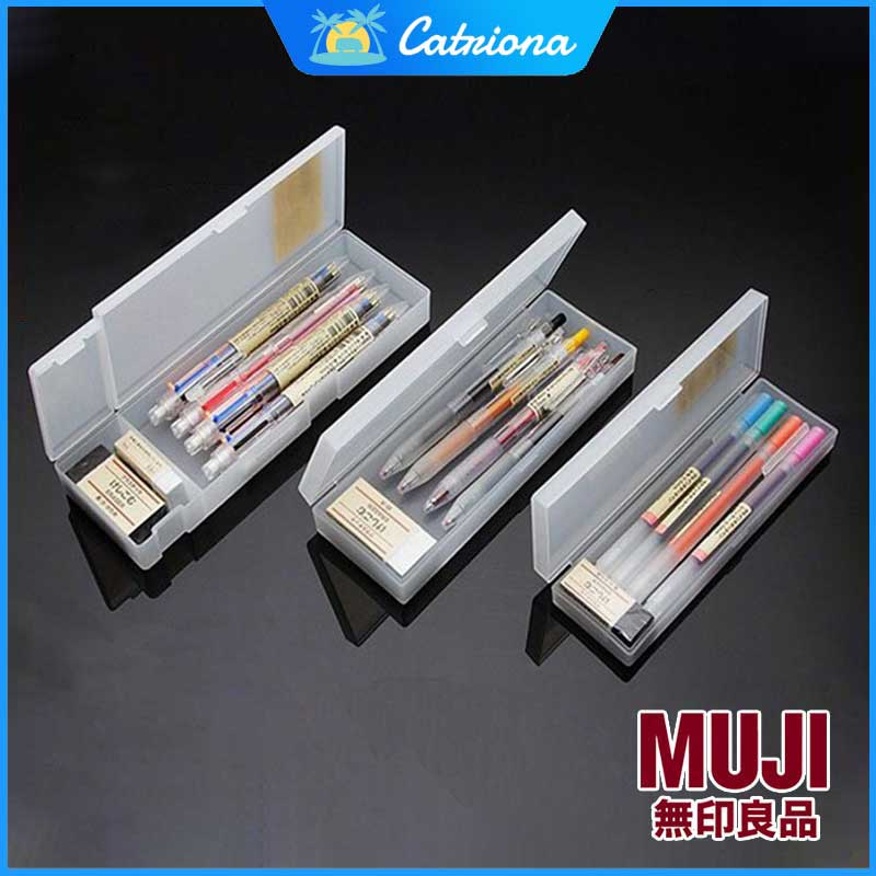 MUJI Original Japan Pencil Case Stationery Translucent Frosted Simple ...