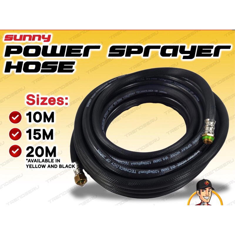 sunny High pressure spray Hose 8.5mm diameter 120kgf/cm2 | Shopee ...