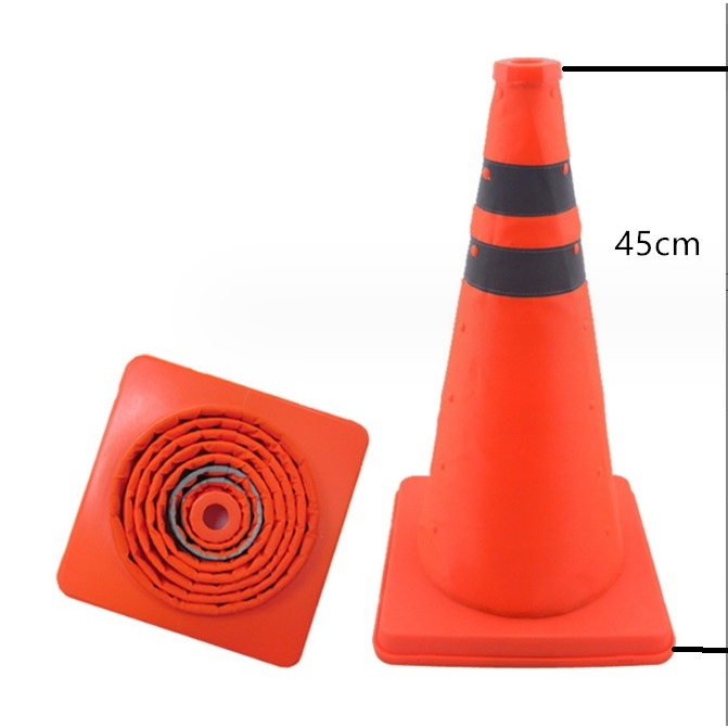 Reflectorized Traffic Cone Warning-Sign Road-Safety Telescopic Pop-Up ...