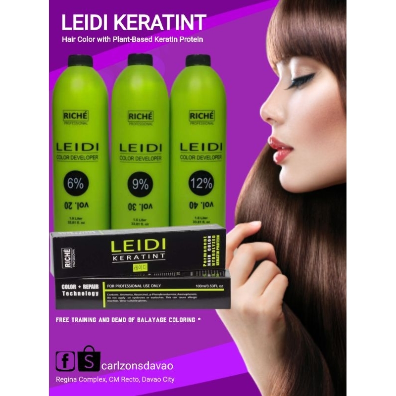 LEIDI Keratint Color Oxydizing / Developer 1L | Shopee Philippines