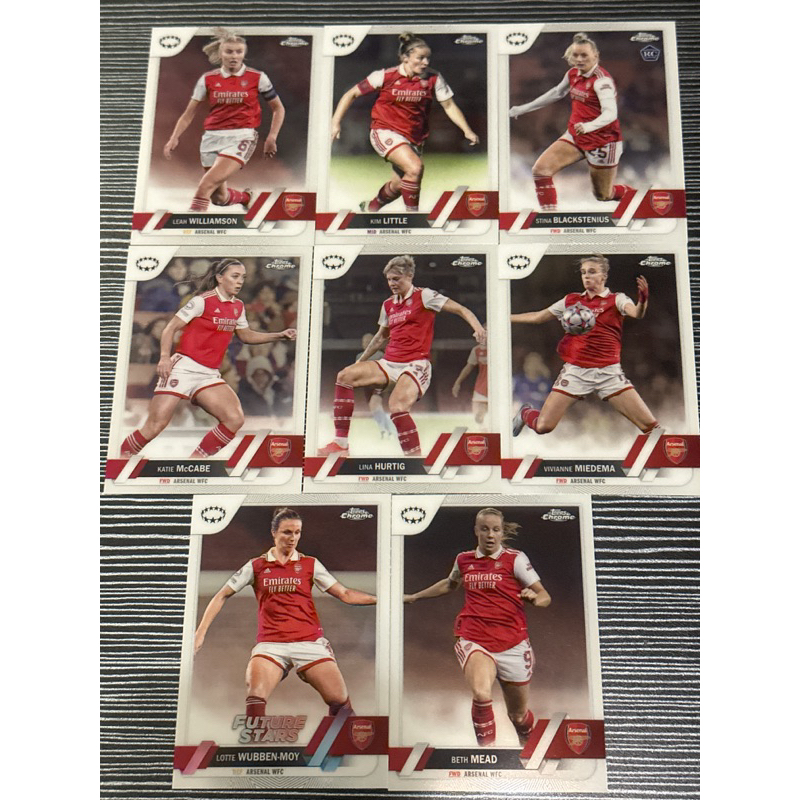 UWCL TOPPS CHROME 2023 - Arsenal Team Set Cards Vivianne Miedema Leah ...